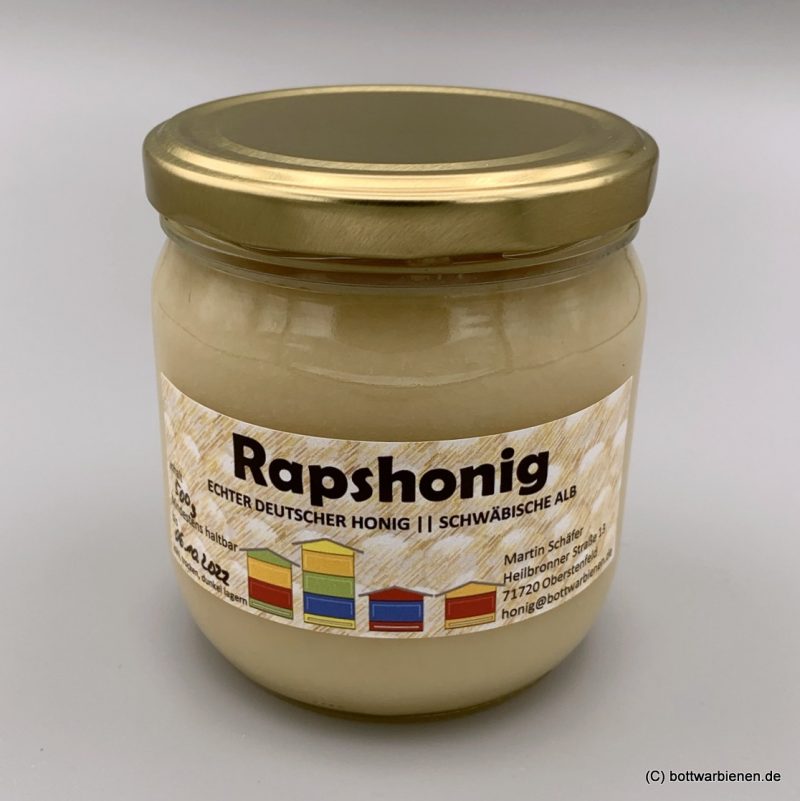 Rapshonig 500g - bottwarbienen.de